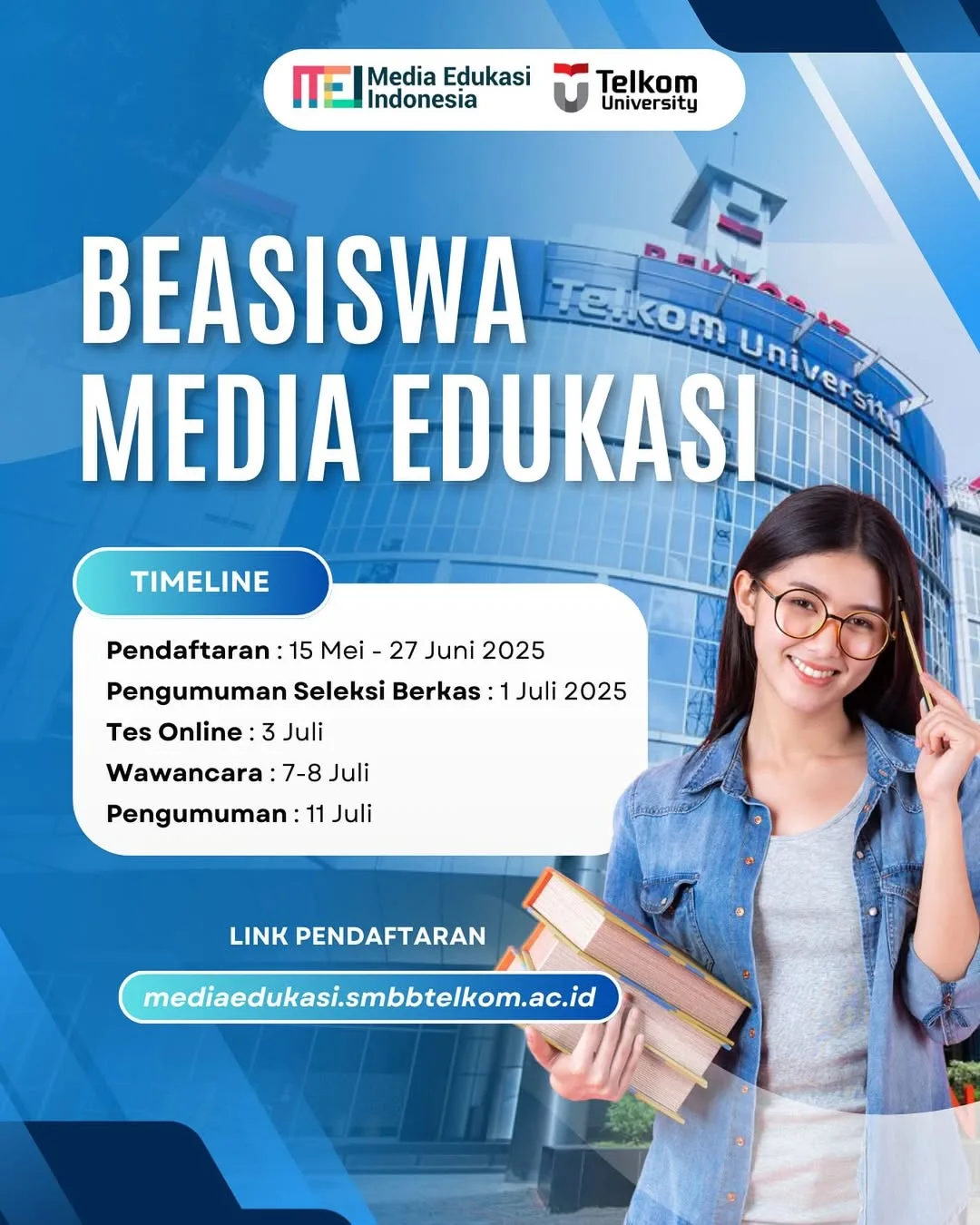 𝐁𝐄𝐀𝐒𝐈𝐒𝐖𝐀 𝟏𝟎𝟎% 𝐒𝐀𝐌𝐏𝐀𝐈 𝐋𝐔𝐋𝐔𝐒 𝐃𝐈 𝐓𝐄𝐋𝐊𝐎𝐌 𝐔𝐍𝐈𝐕𝐄𝐑𝐒𝐈𝐓𝐘 𝟐𝟎𝟐𝟓Telkom University dan Medi