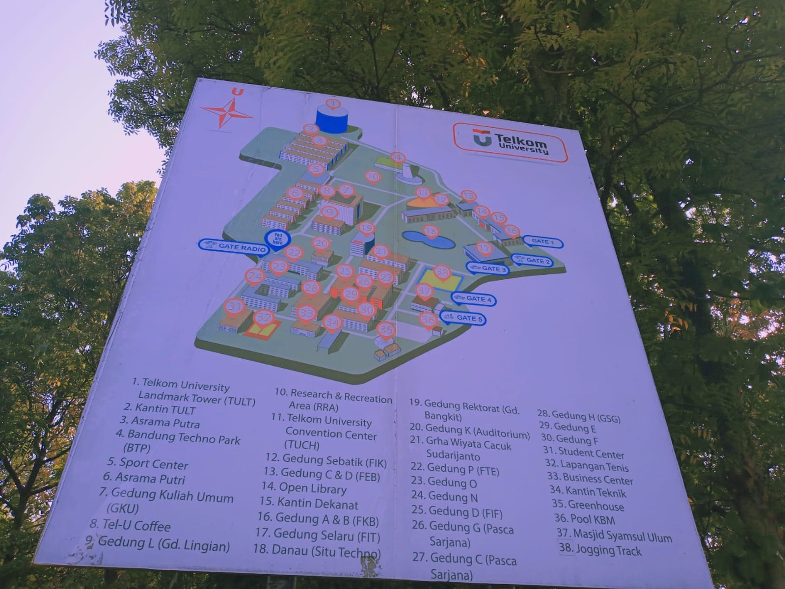 Peta Arah Menuju Gedung/Ruang Dilingkungan Telkom University