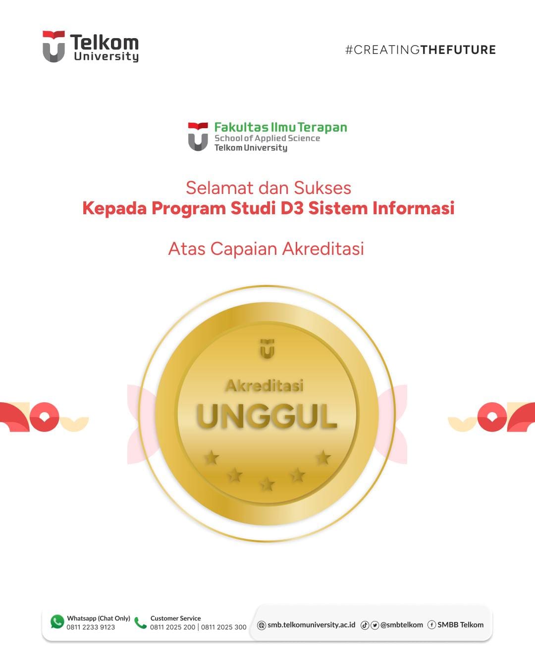 Selamat kepada Program Studi D3 Sistem Informasi atas capaian Akreditasi Unggul