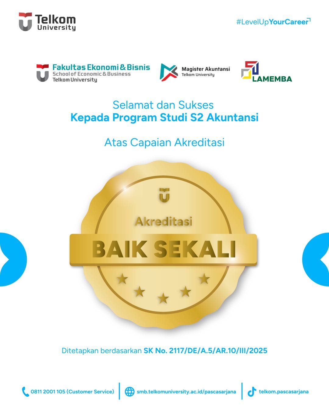Selamat atas pencapaian akreditasi Baik Sekali pada Program Studi S2 ...