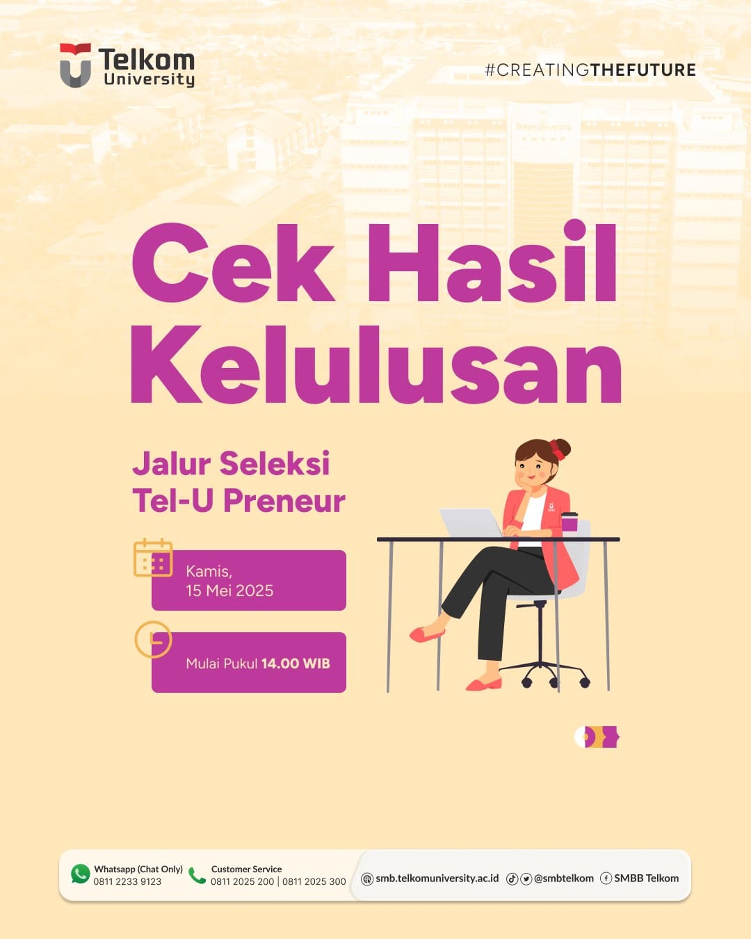 Kabar gembira! Hasil kelulusan Jalur Tel-U Preneur sudah bisa diakses ...
