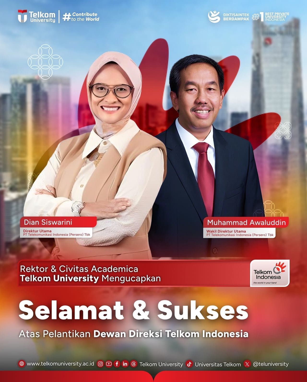 Rektor beserta seluruh civitas academica Telkom University mengucapkan ...